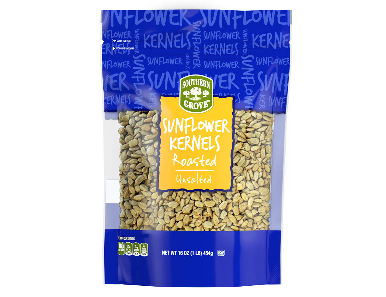 Southern Grove Unsalted Roasted Sunflower Kernels, 16 oz